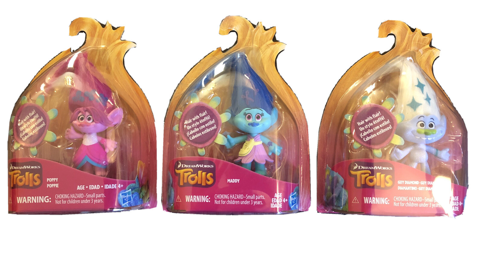 Dreamworks Trolls - Lot of 3 Figures - Maddy, Poppy, Guy Sparkle | eBay
