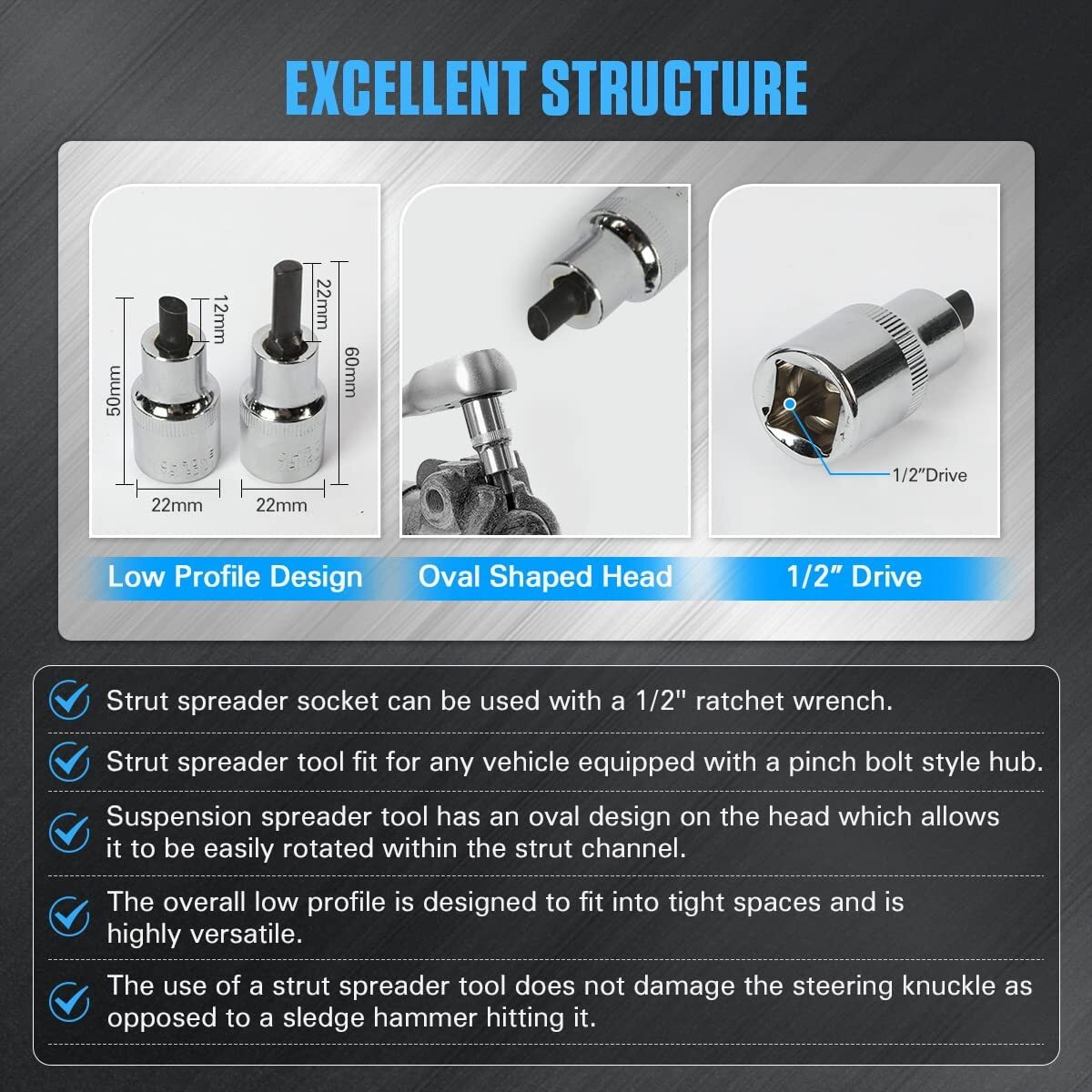 Strut Nut Socket Suspension Strut Spreader Socket Shock Absorber ...