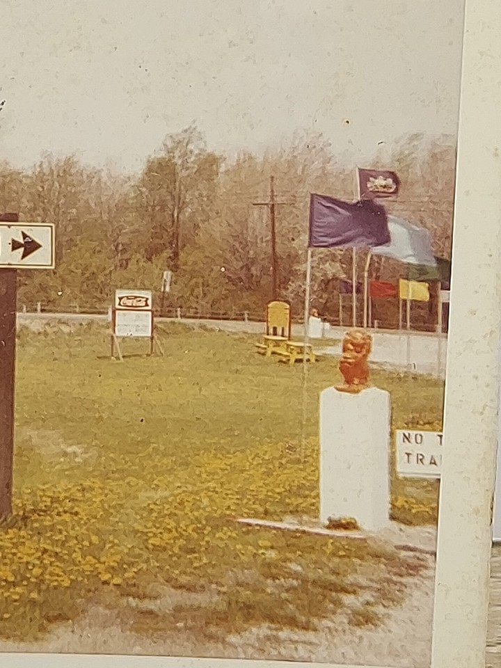 1960s Clarington Pennsylvania Real Photo Road Sign Cook Forest Trading ...