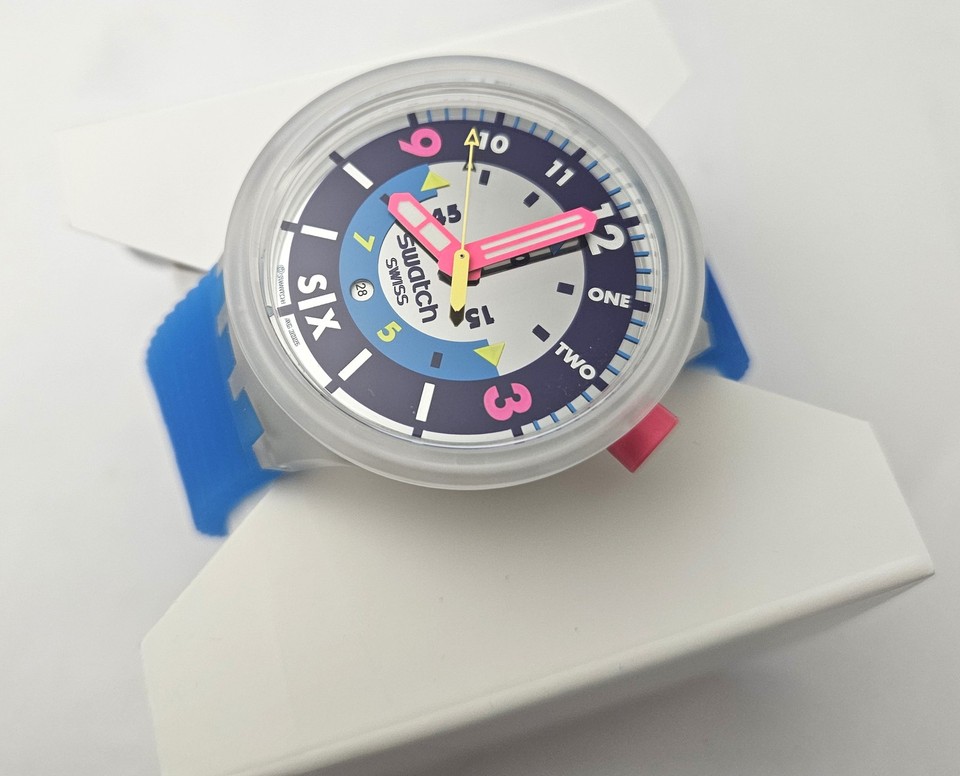 SWATCH SPECIAL 2025 Big Bold - SB01K400 - Neon HIELO - New | eBay UK