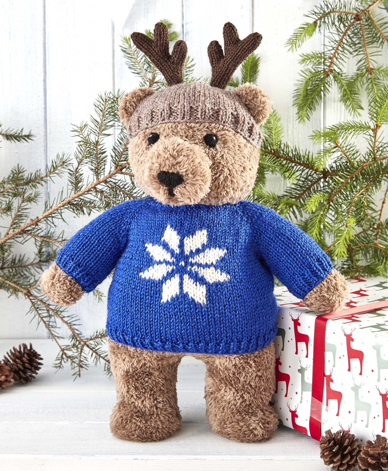 Christmas Knits Book 9 King Cole Teddy Bear Outfits Xmas Jumper ...
