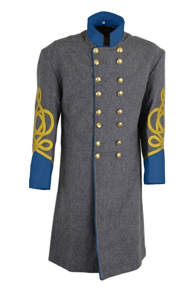 US Civil War Confederate Gray Frock Coat Double Breast All Sizes ...
