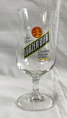 Lubzer Bier Stemmed Pilsner Beer Glass Veb Brauerei Lubz 10 oz | eBay