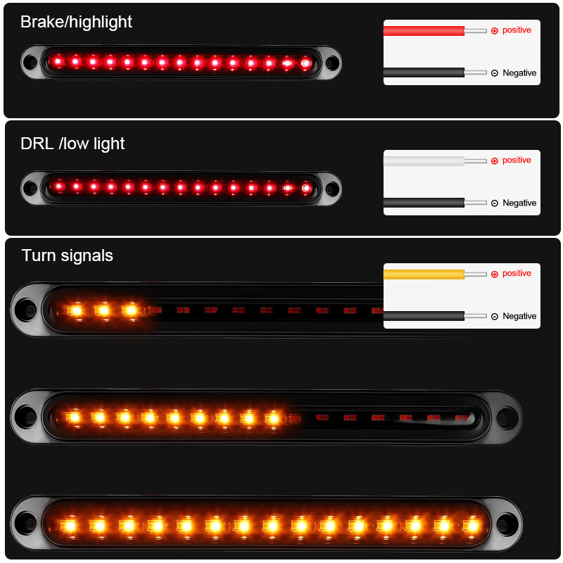 4x Tray Back Ute 36 LED Tail Lights Flowing Turn Signal Trailer Truck ...