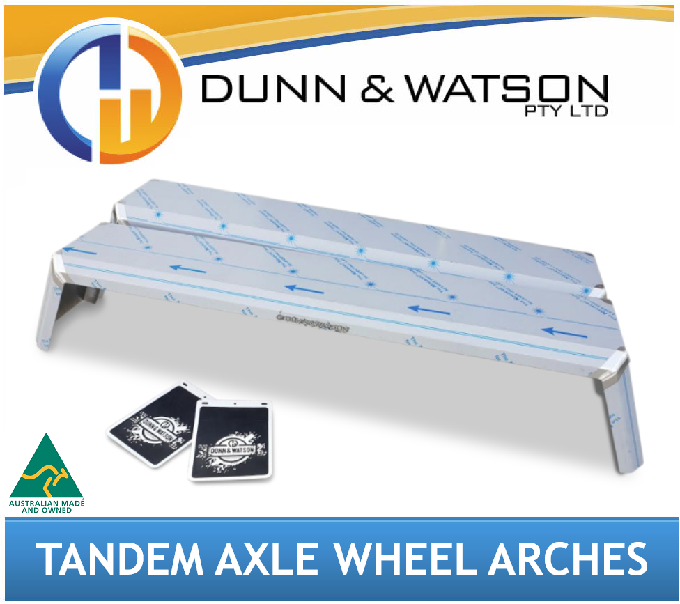 Pair of 1620mm Aluminium Tandem Axle Trailer Wheel Arch / Guard with ...