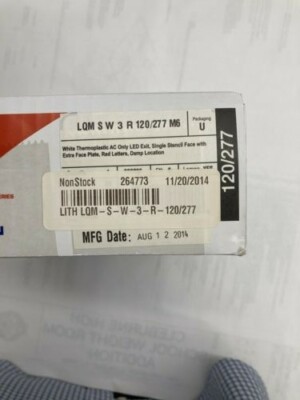 Lithonia LQM S W 3 R 120/277 M6 Led Exit Light - White with Red letters ...