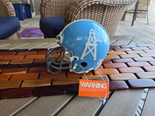 1960-63 Riddell NFL Throwback Mini Helmet Houston Oilers Metal Facemask ...