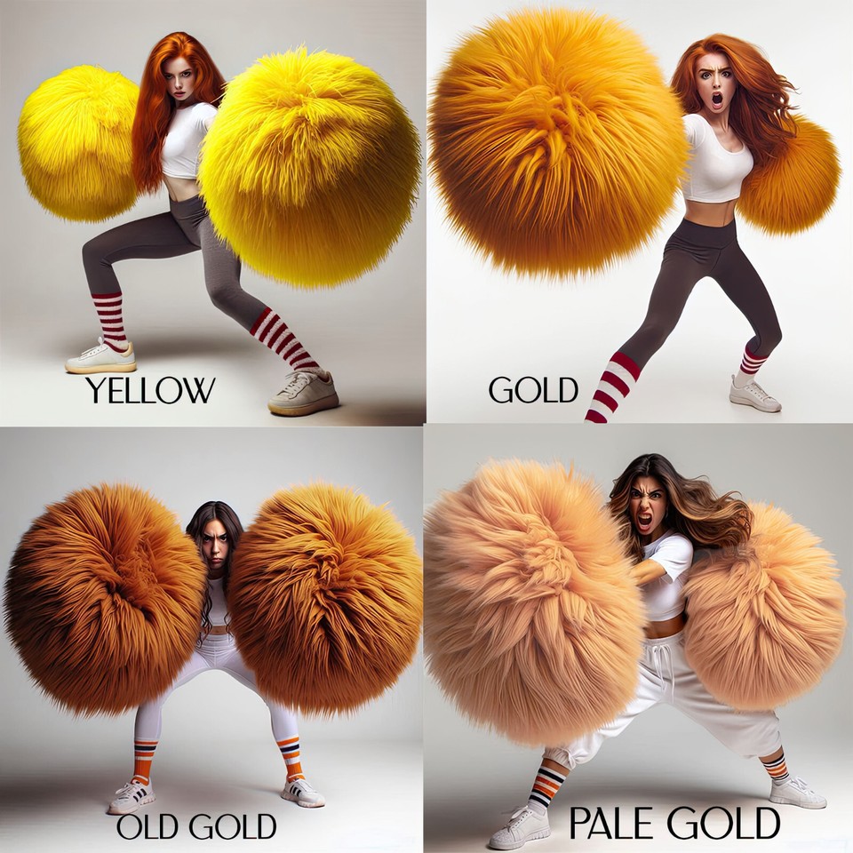 Extra Large Pro Vintage Cheerleader Pom Poms- 30" - NFL, NCAA, MLB, NBA ...