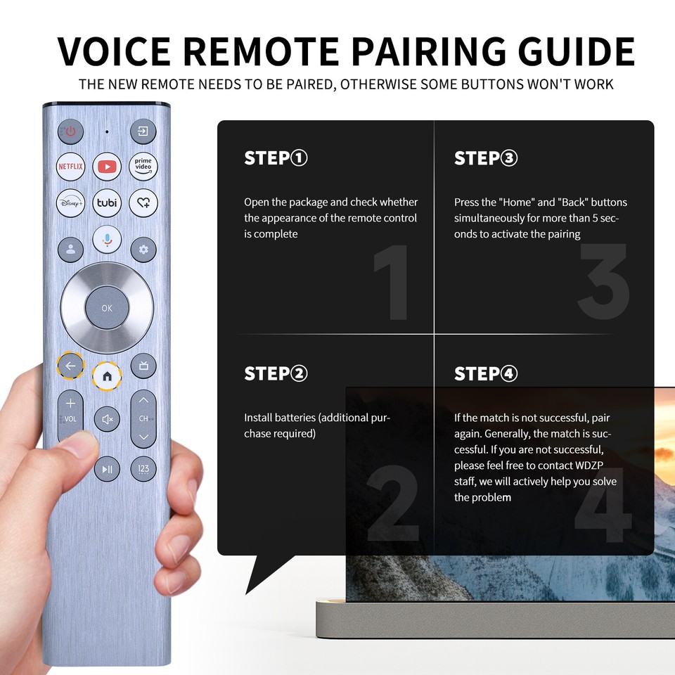 New ERF6A80 Voice Remote Control For Hisense Class A7 U8 Series Smart ...