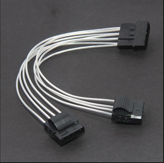 1Pc 18AWG 4-Pin to Dual 4-Pin Converter Cable 30cm For Power Supply ...