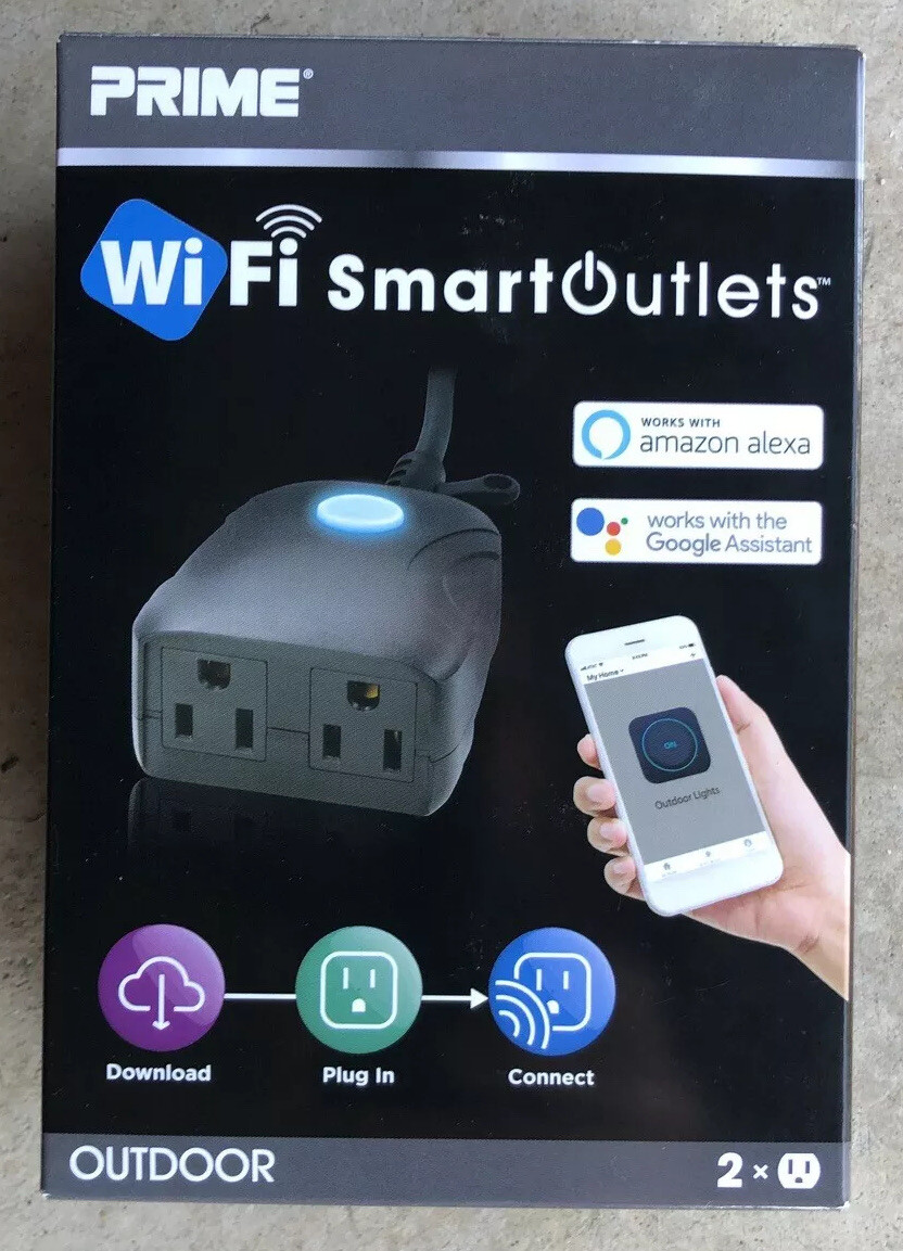 PRIME WIFI SMART OUTDOR OUTLET 2X ~ BRAND NEW ~ FREE SHIPPING~ | eBay