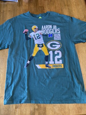 Green Bay Packers Aaron Rodgers Shirt Men's Large Green Short Sleeve ...