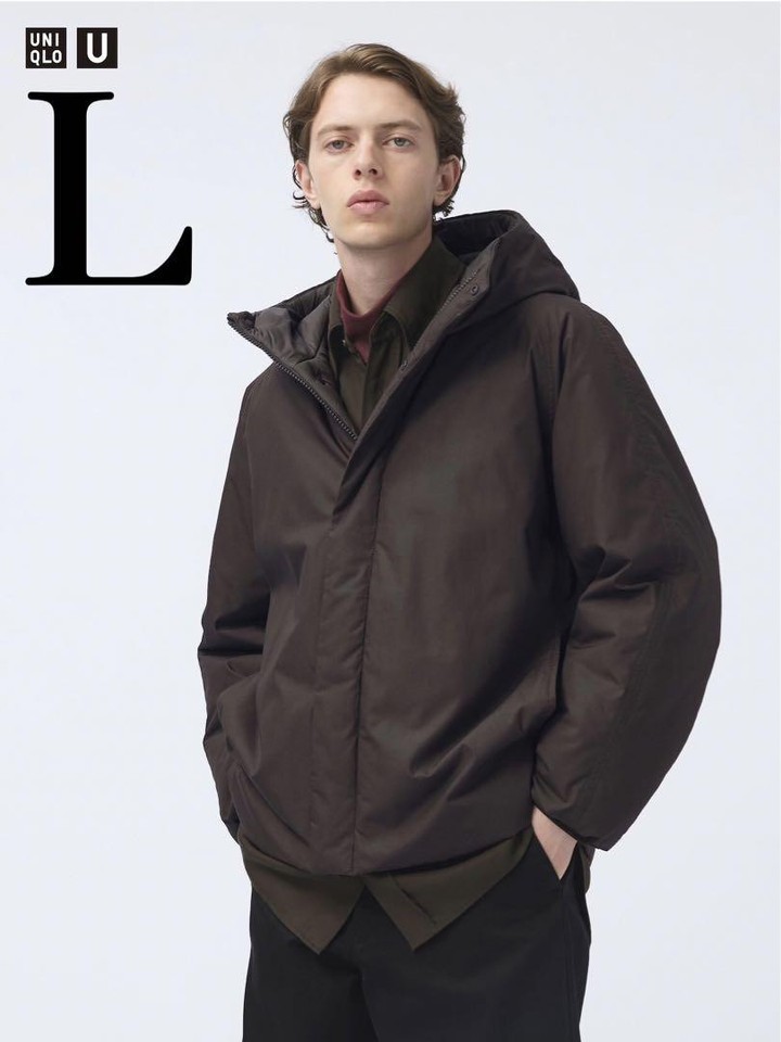 UNIQLO U Puff Tech Volume Parka Dark Brown L 24AW | eBay