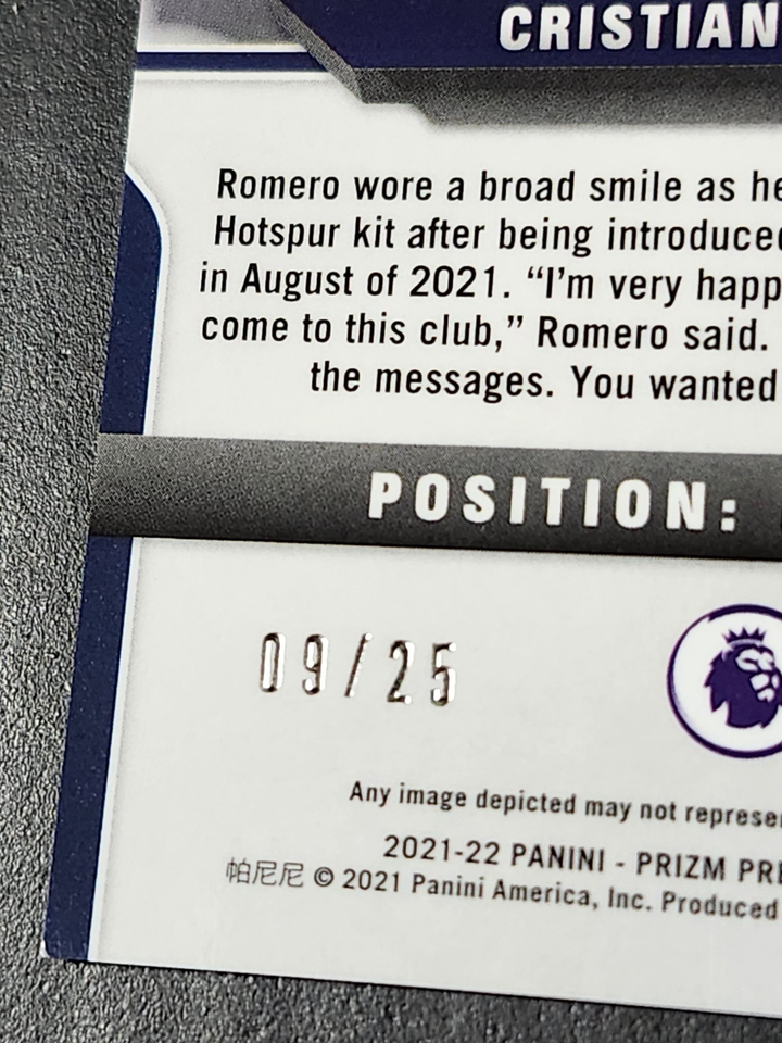 2021-22 Panini Prizm Premier League - Cristian Romero #157 Orange Prizm /25 | eBay