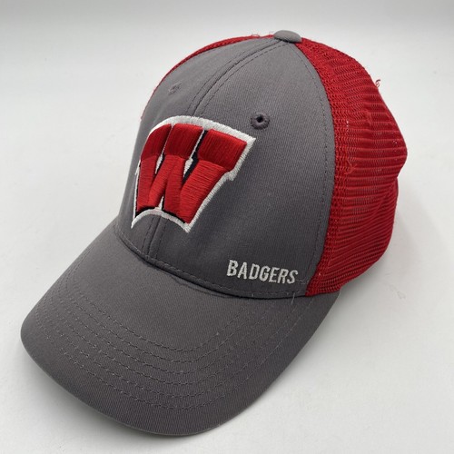 Wisconsin Badgers Snapback Hat Trucker Captivating Red Gray Dad Hat VGC ...