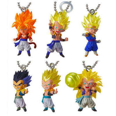 Dragon Ball UDM The Best 05 Keychain Swing Mascot Gogeta Vegito Gotenks ...