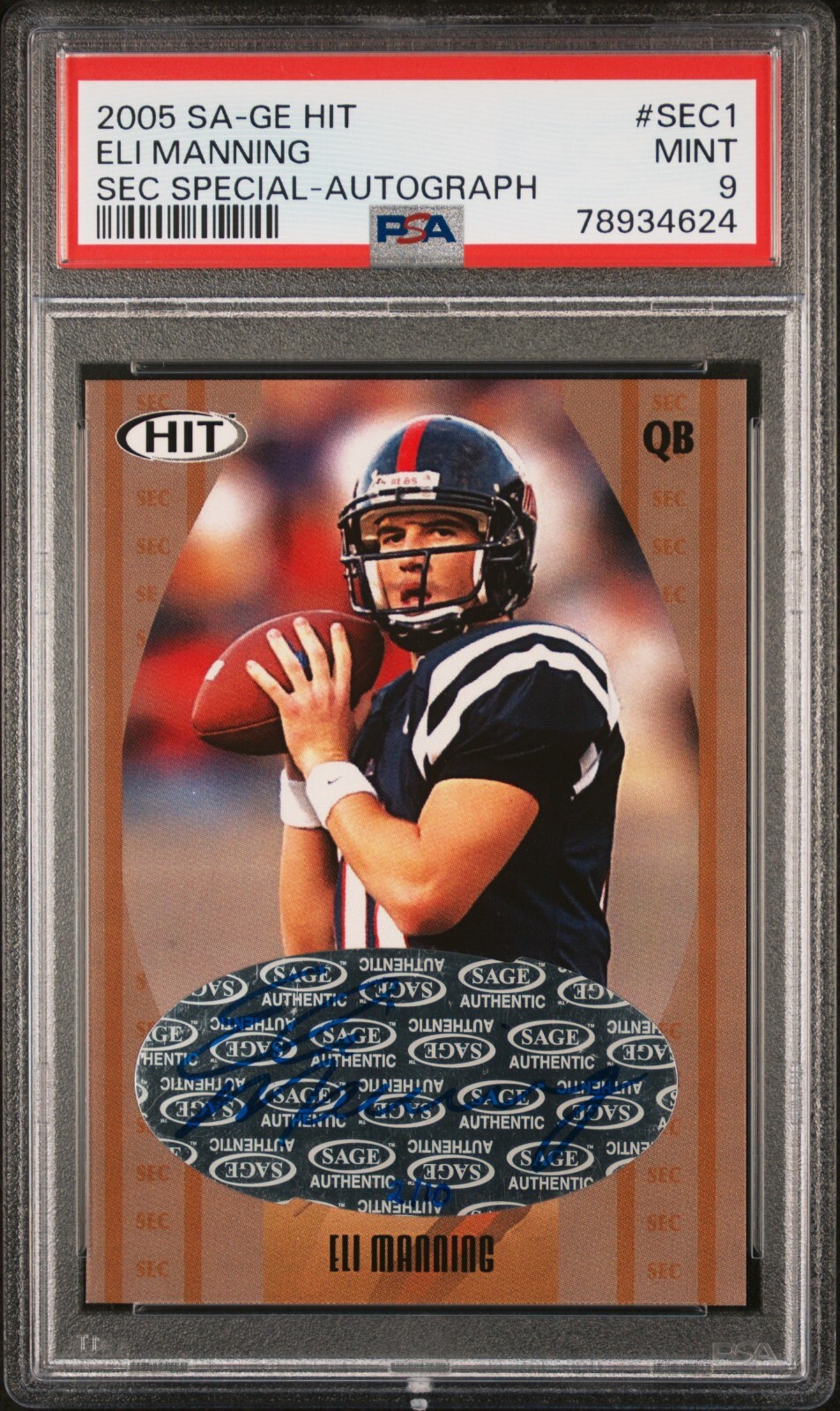 Eli Manning | Autographed Football Memorabilia & NFL Merchandise