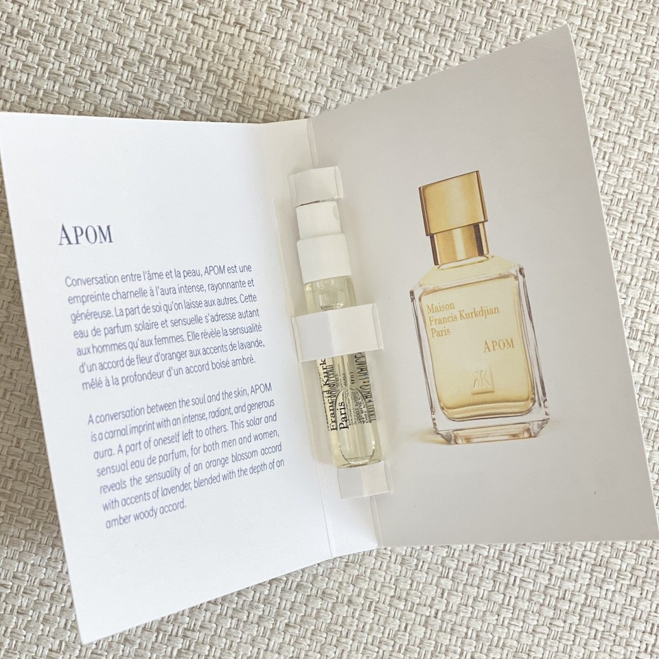 Maison Francis Kurkdjian APOM Eau de Parfum Sample Spray - 2ml/.06oz | eBay