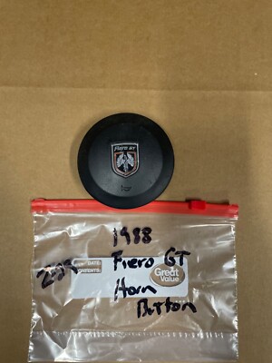🔥 84 - 88 Pontiac Fiero GT Steering Wheel Horn Button Pad GM OEM Indy ...