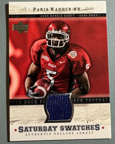 PARIS WARREN 2005 Upper Deck Rookie Debut Saturday Swatches Game-Used ...