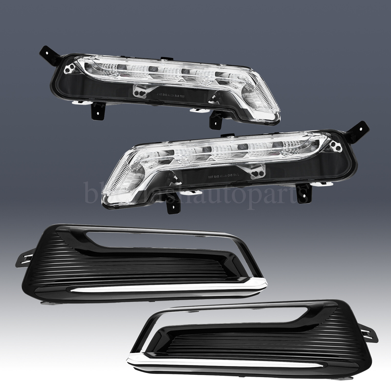 For 2014-2020 Chevy Impala Fog Light+Wiring+Switch Kit Clear Lens W/LED ...