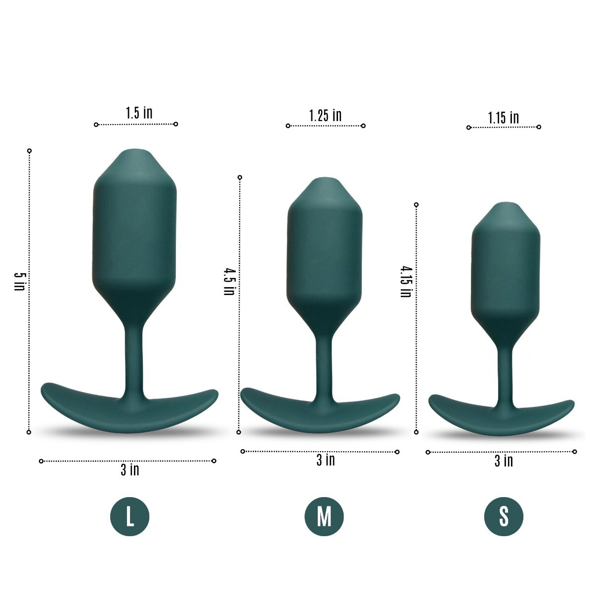 Silicone Wearable Snug Weighted Anal Butt Plug Anal Training Trainer