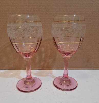 Chatel Gold Wine Glasses Cristal D'Arques - Set of 2 | eBay