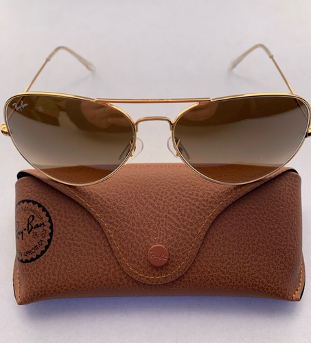 Ray-Ban Aviator Sunglasses RB3026 62mm Gold Frame & Brown Gradient ...