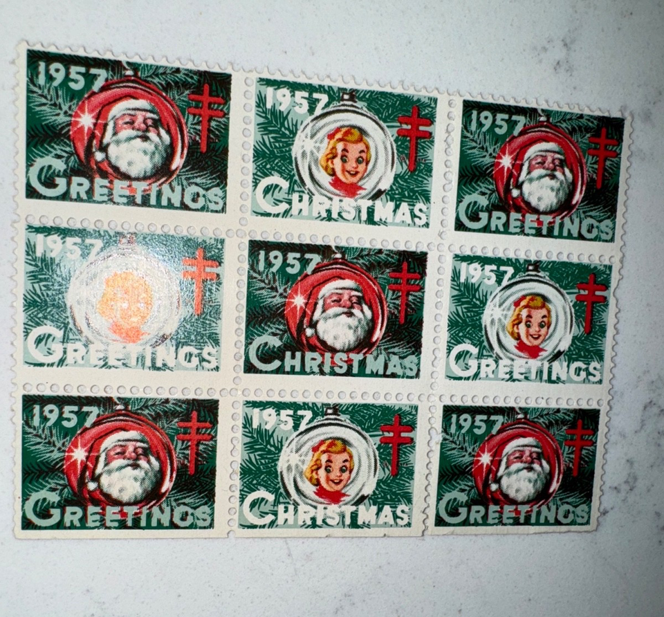 Christmas Seal Stamp Lot, American Lung Association, Vintage, Sheets ...