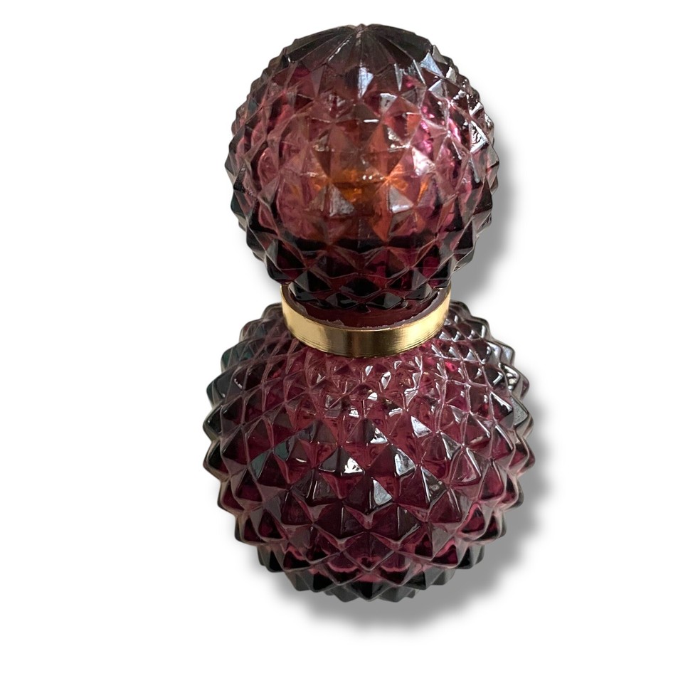 Vintage Diamond Purple Crystal Glass Perfume Bottle Spray Bedroom ...
