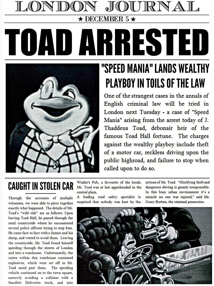 1949 Walt Disney The Adventures Of Ichabod & Mr. Toad Toad Arrested 🐸🚨🐸 ...
