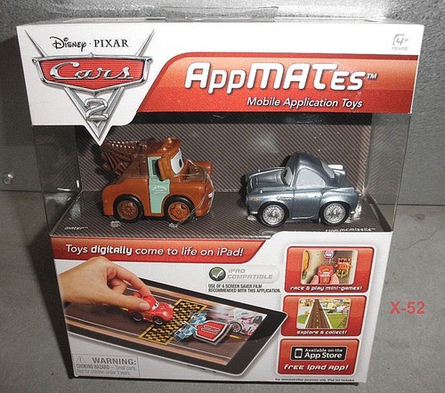 Cars 2 AppMates lot Lightning McQueen & Mater & Finn McMissile disney ...