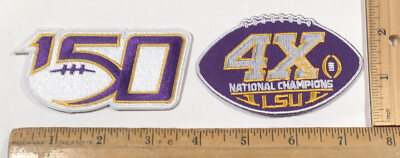 Lot Of 2 LSU Tigers Iron On Patch Logo NCAA Football 4X National ...
