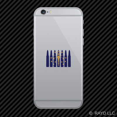 Indiana Flag Bullet Ammo IN .223 5.56mm 2a 2nd gun Cell Phone Sticker ...