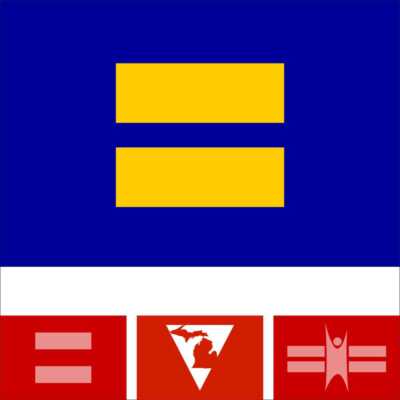 LGBT HRC Flag Human Rights Campaign Equality Michigan Happy Human ...