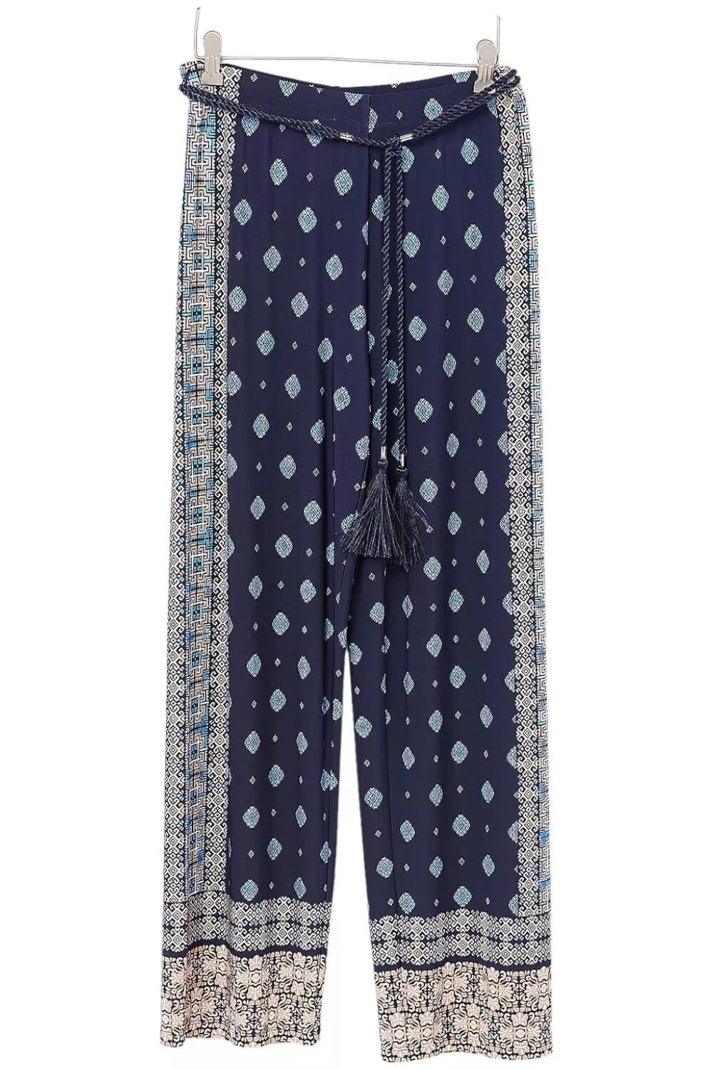 Susan Graver Regular Printed Liquid Knit Pants Navy Blue 3XL New | eBay