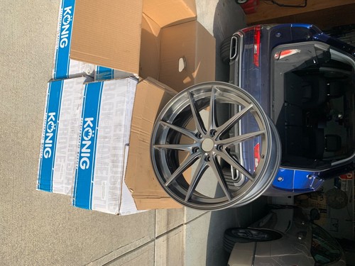 19x8.5 Konig 37O Oversteer Opal Wheels 5x114.3 Set of 4. Used for one ...
