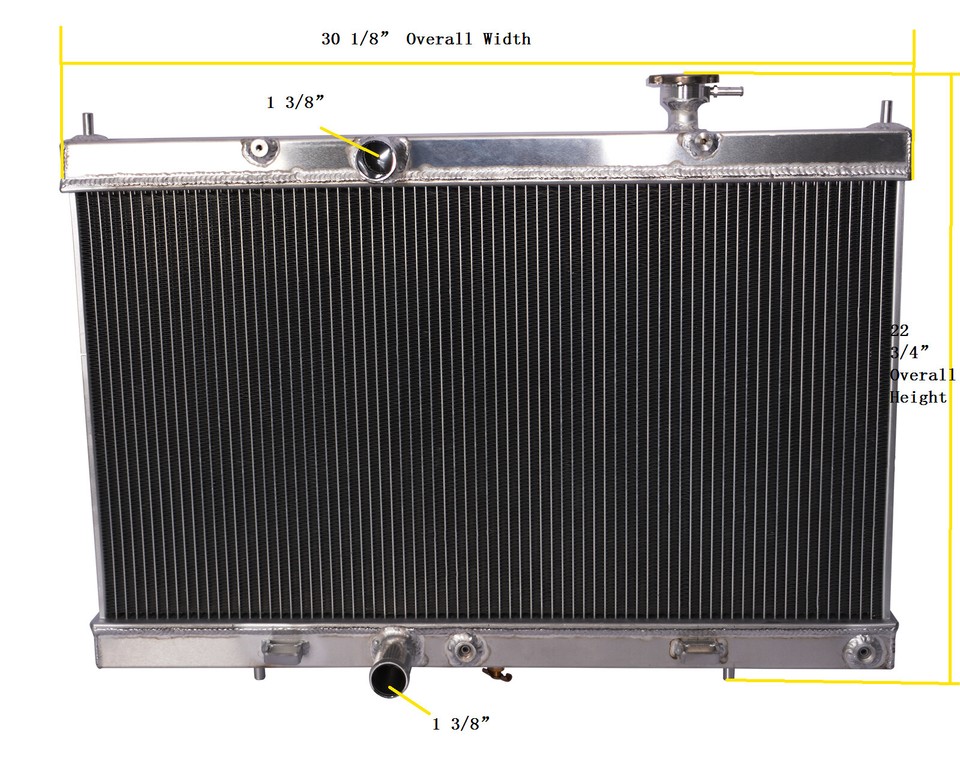 3Rows Aluminum Radiator for 2014-2019 Nissan Rogue 2.5L 2.0L l4 DPI ...