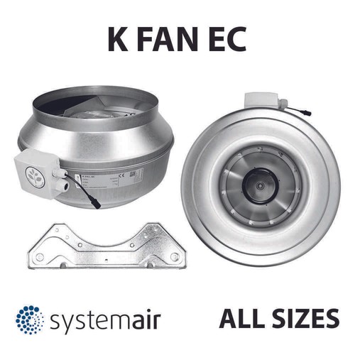 Systemair K Fans EC Series - (All sizes) Silent Running Inline Fan ...