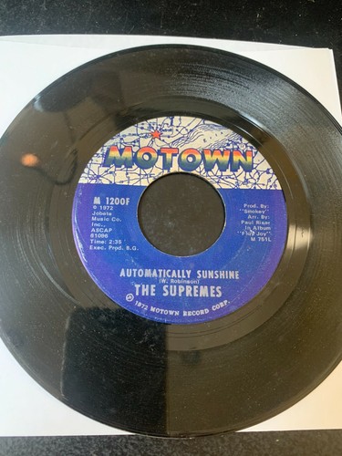 Pop 45 Supremes "Automatically Sunshine/ Precious Little Things Motown ...