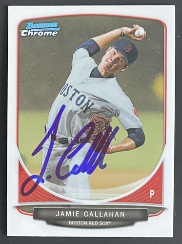 2013 Bowman Chrome Signed #BCP11 Jamie Callahan Red Sox Autographed ...