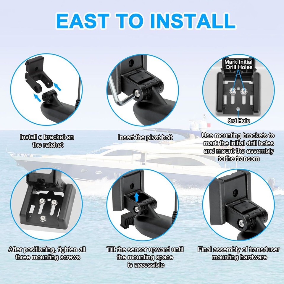 For Humminbird 740093-1 Transducer Mount MHX XNT Hardware Transom Mount ...