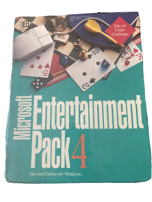 Microsoft Entertainment Pack 4 Windows computer games 3.5" discs ...