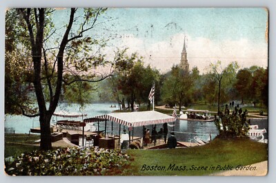 Boston MA 1908 Boston SCENE IN PUBLIC GARDEN postcard vintage | eBay