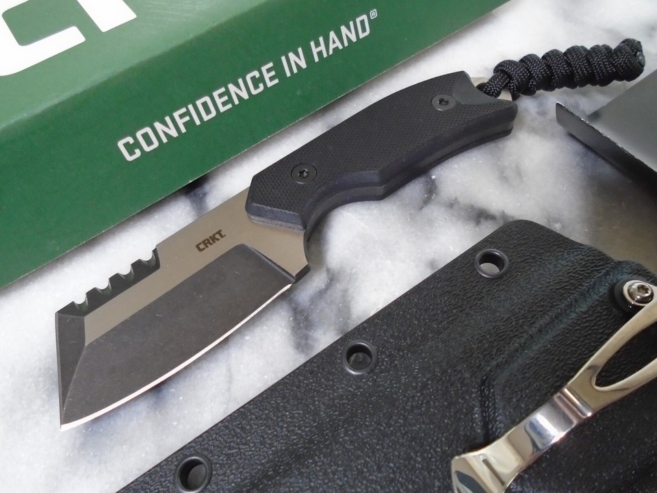 CRKT Razel Compact Fixed Blade Cleaver Knife Full Tang D2 G10 4036 5 1/ ...