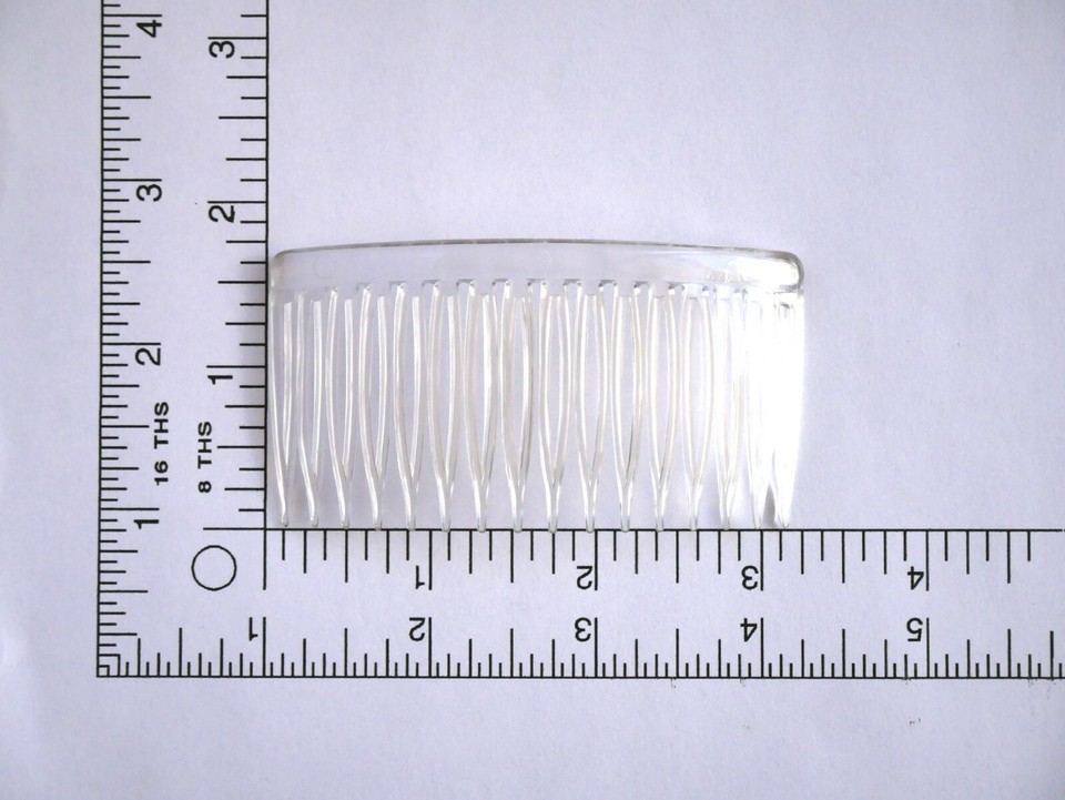4 Combs x Good Hair Days 3 1/4" Clear Side comb Hair Comb Made in USA ...
