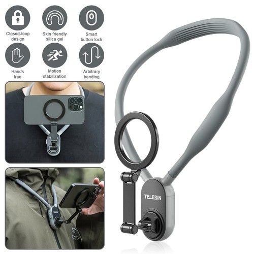 Magnetic Neck Mount for Phones Neck Cell Phone Holder POV/Vlog Selfie ...