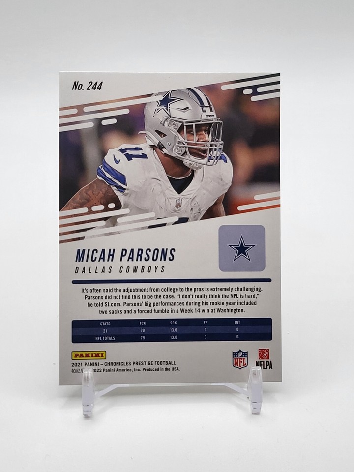 Micah Parsons ROOKIE CARD "Prestige" 2021 Panini Chronicles #244 ...