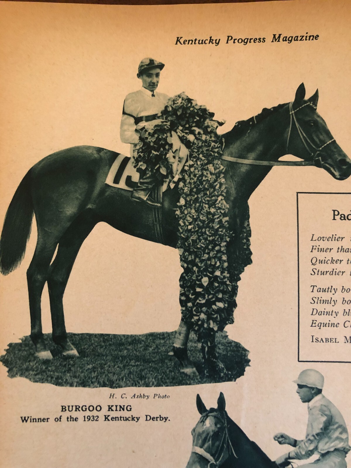 1933 Kentucky Progress Magazine Thoroughbred Edition Burgoo King ...