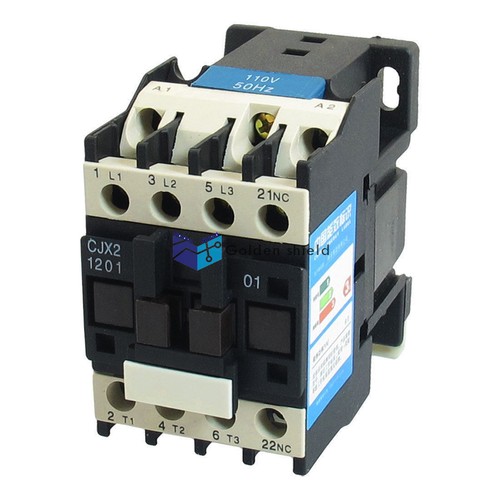 CJX2-1201 3 Phase 3P N/C AC Contactor DIN Rail Mount 110V Coil 660V 20A ...